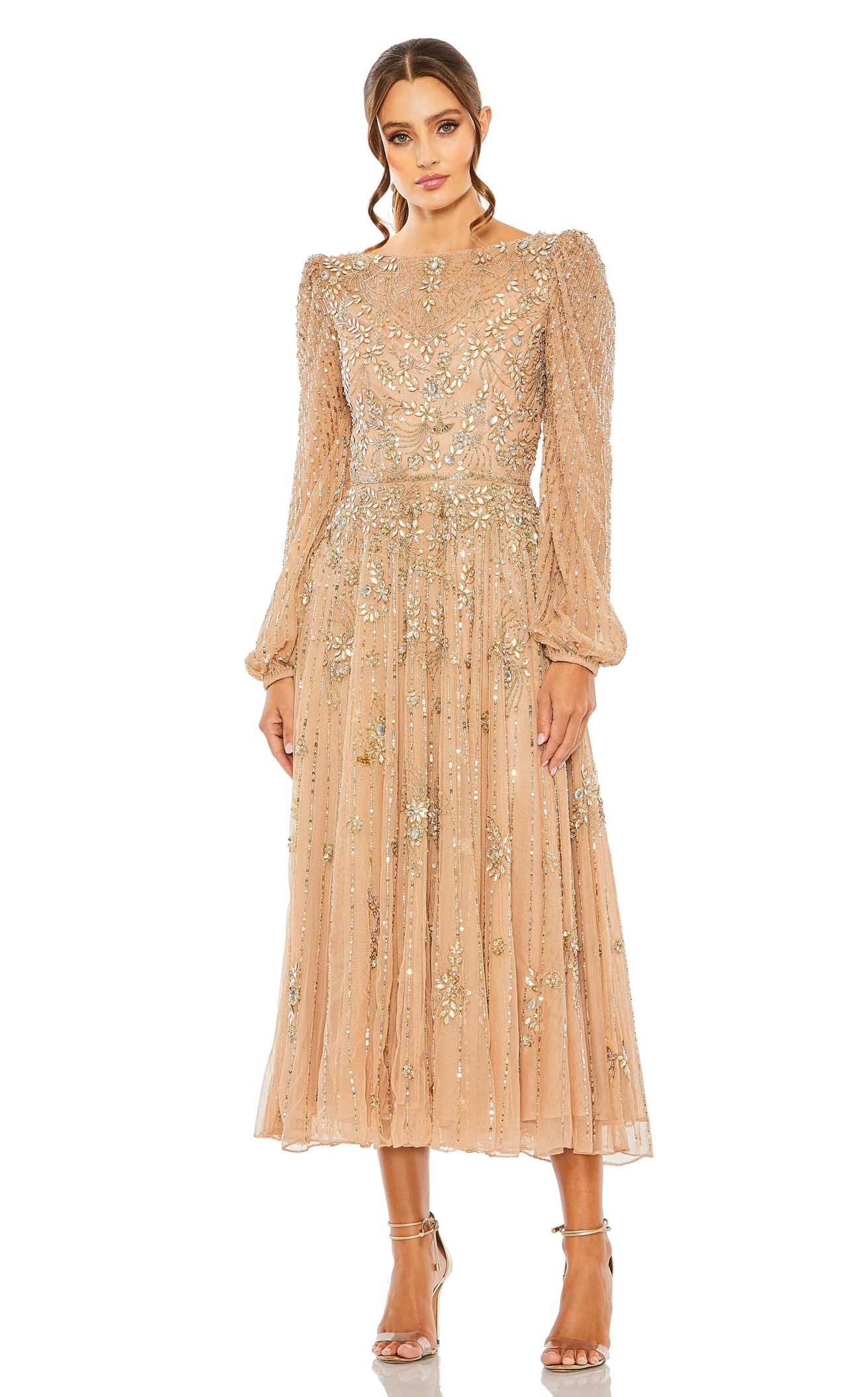 Knee Length Designer Dresses | Women's Tea Length Gowns Online ...